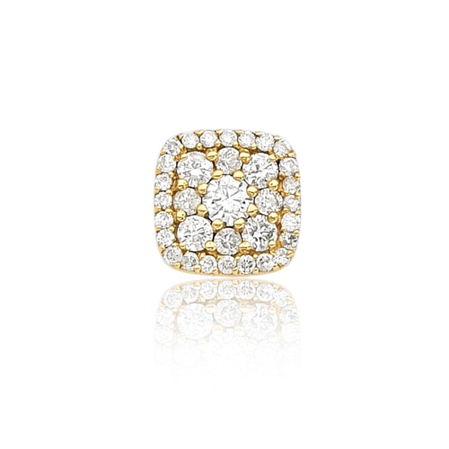 Pingente Quadrado de Diamantes ouro 18k Flowers Coliseu