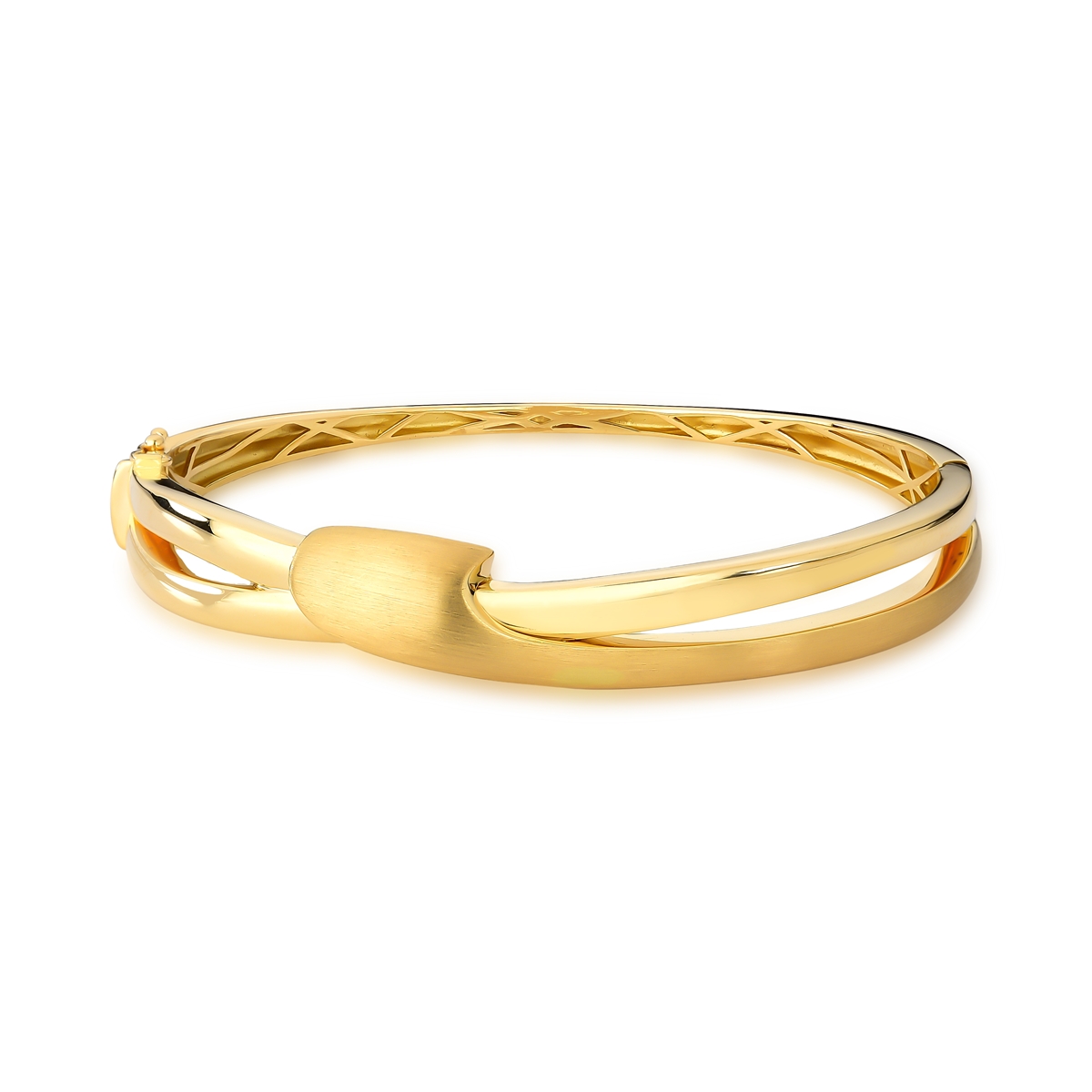 Pulseira bracelete ouro 18k sobreposto fosco e polido Coliseu